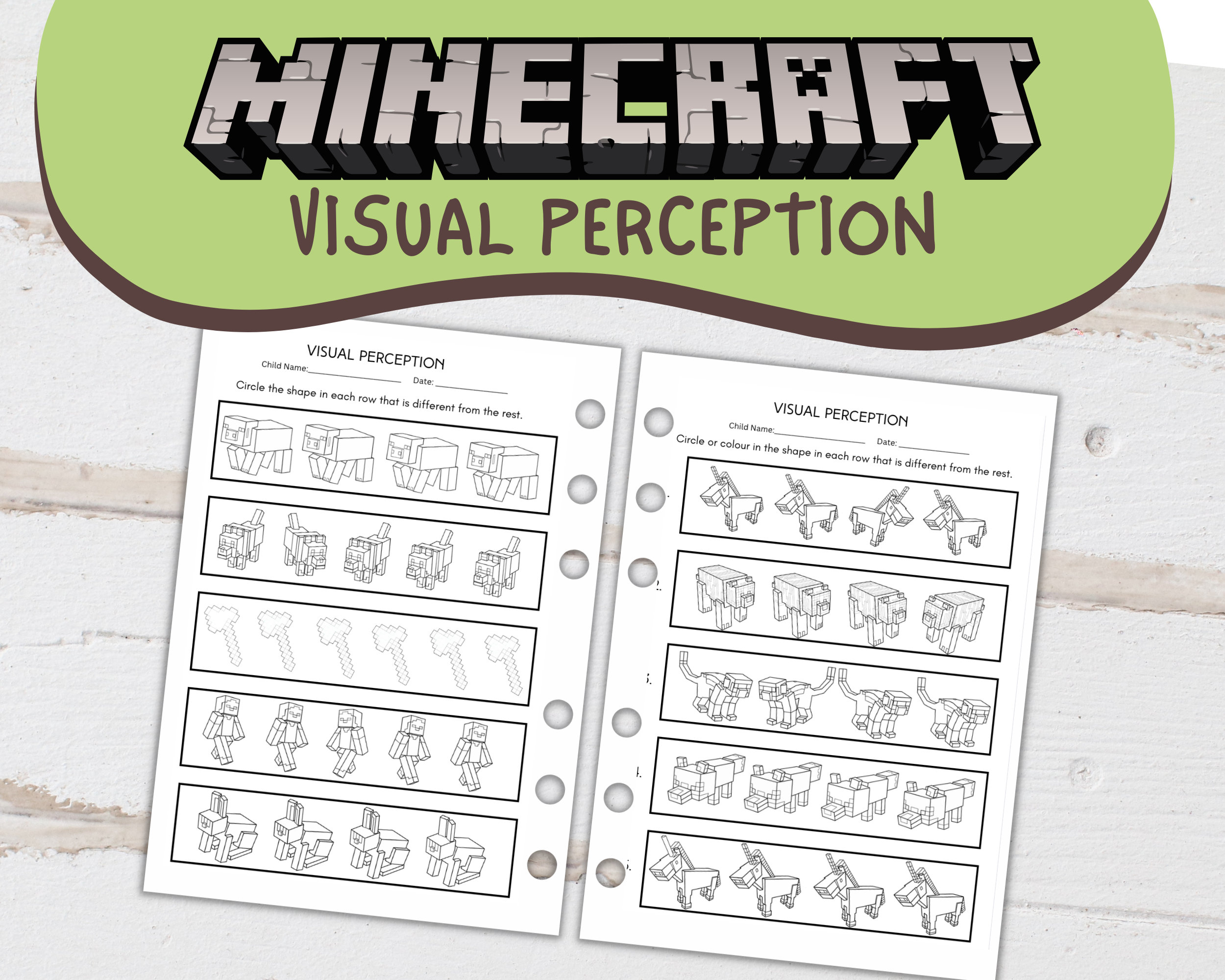 Fine Motor Activity Book MINECRAFT THEME | Develop Pencil Control ...
