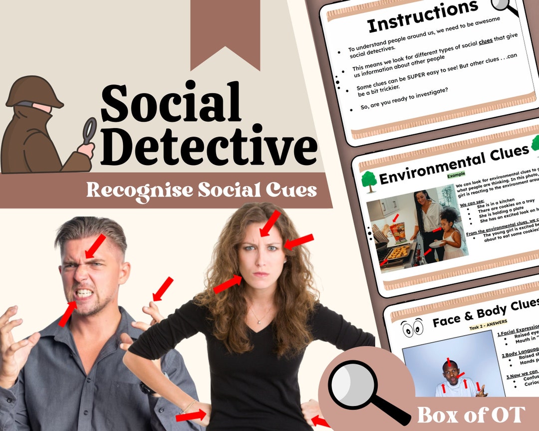 Social Skills Detective Activity, Facial Expressions, Body Language ...