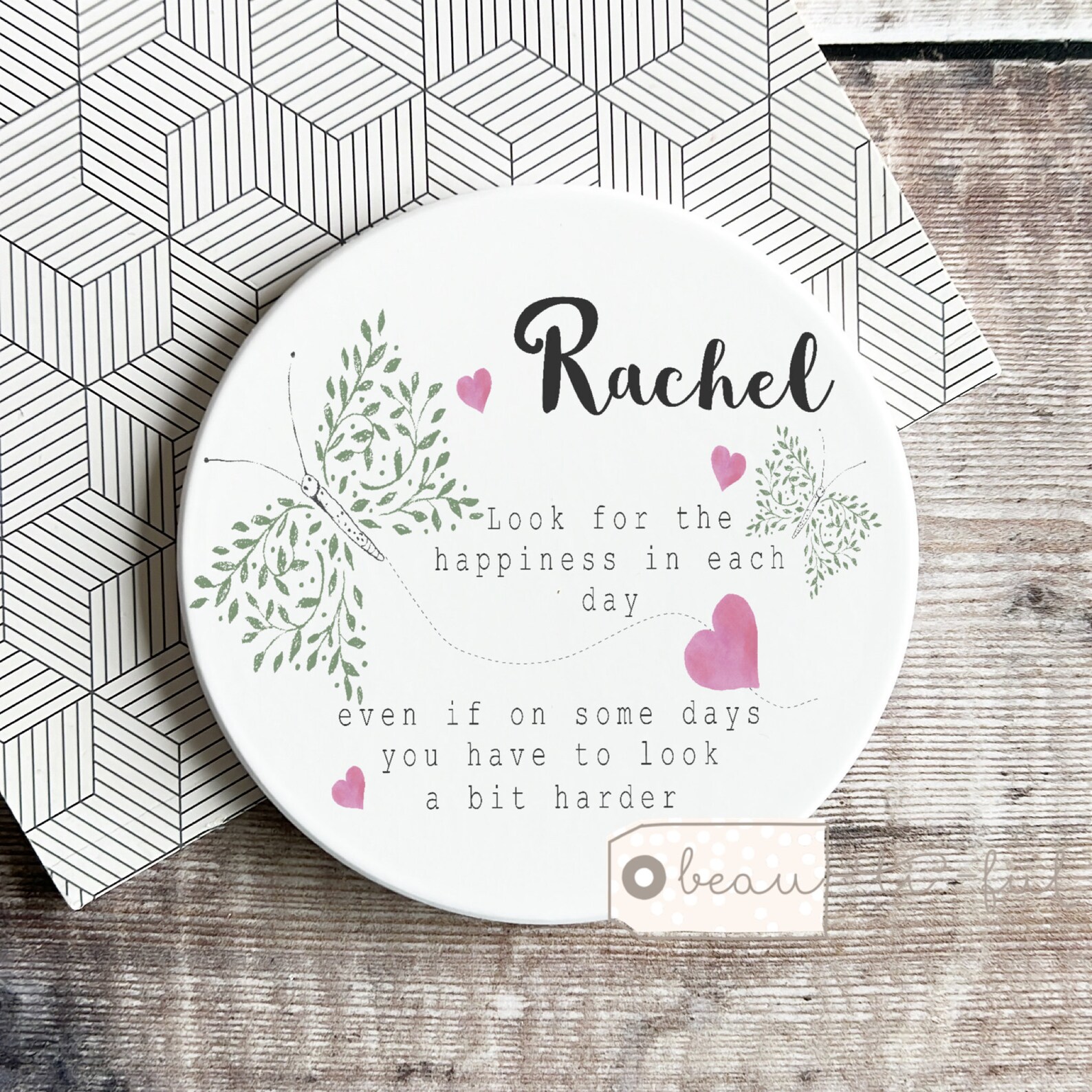 Personalised Inspirational Motivational Gift Look for the Happiness ...