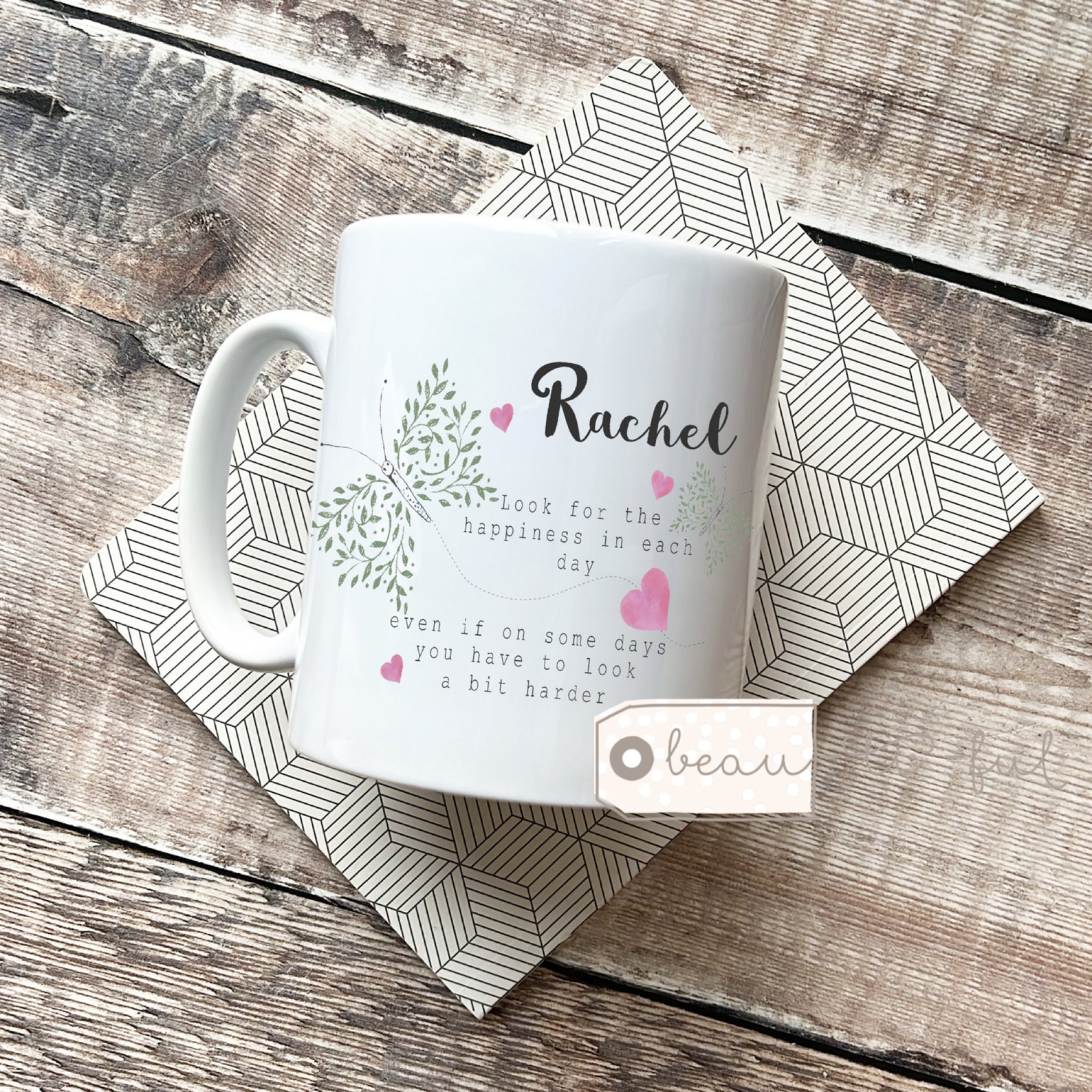 Personalised Inspirational Motivational Gift Look for the Happiness ...