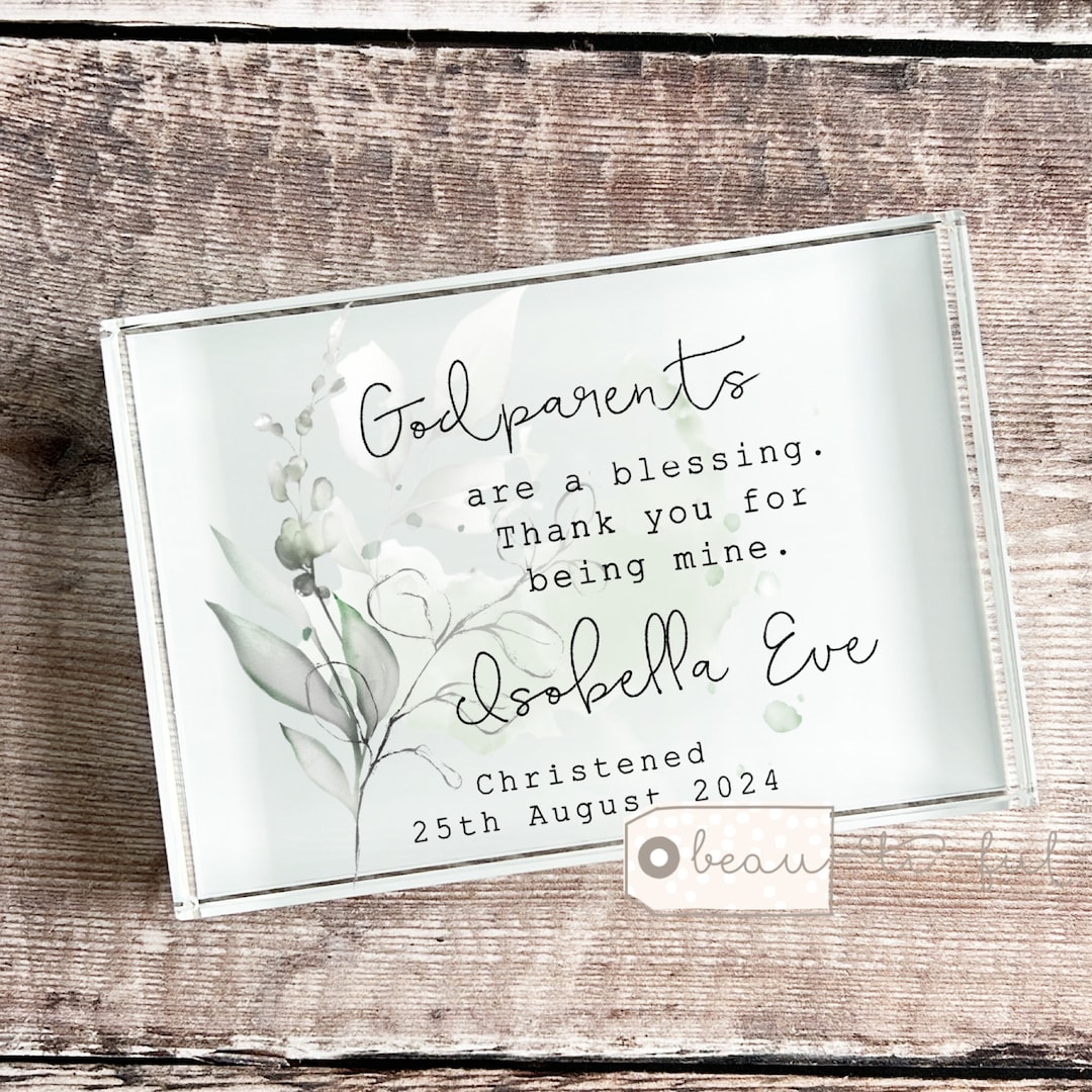 Personalised Godparents Gift Thank You Gift Godmother Godfather Gift ...