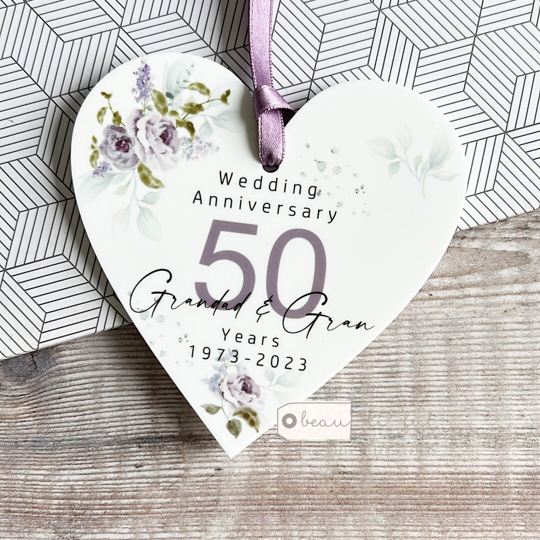 Personalised Wedding Anniversary Names Mr & Mrs 25th 50th 1st 40th 35th ...