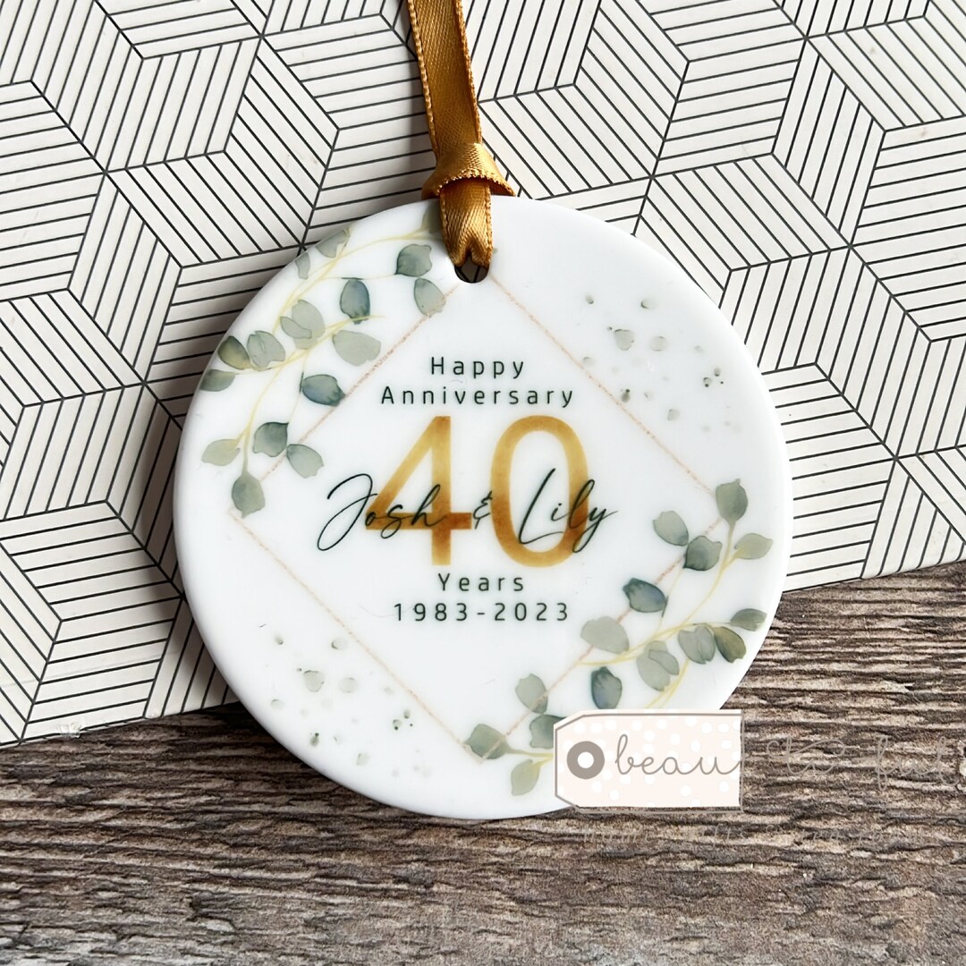 Personalised Wedding Anniversary Names Mr & Mrs 25th 50th 1st 40th 35th ...