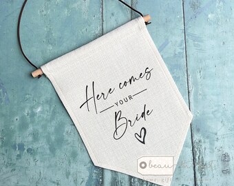 Here Comes the Bride Flag - Etsy