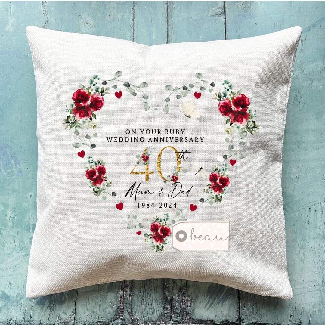 Personalised Ruby Wedding Anniversary Gift, Ruby Anniversary ...