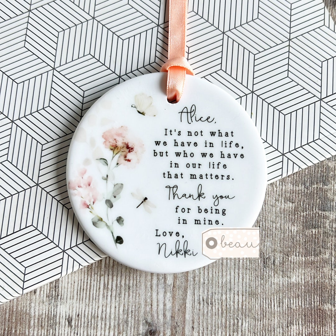 Personalised It’s Not What We Have in Life Quote Floral Ceramic or ...