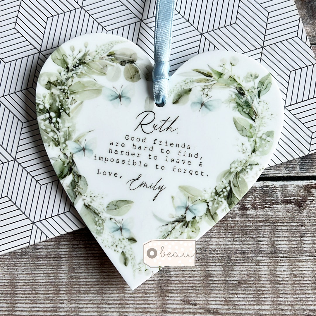 Personalised Good Friends.. Friendship Gift Quote Butterfly Greenery ...