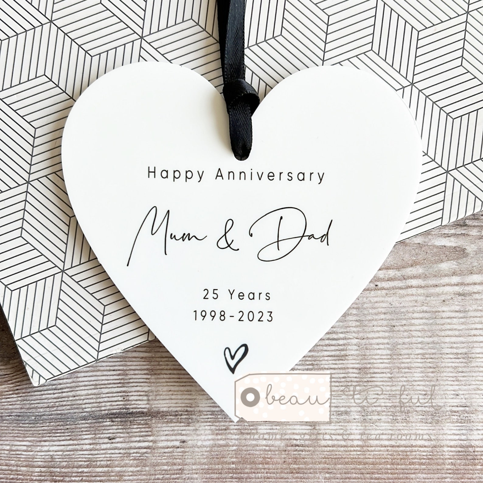 Personalised Wedding Anniversary Names Mr & Mrs 25th 50th 1st 40th 35th ...