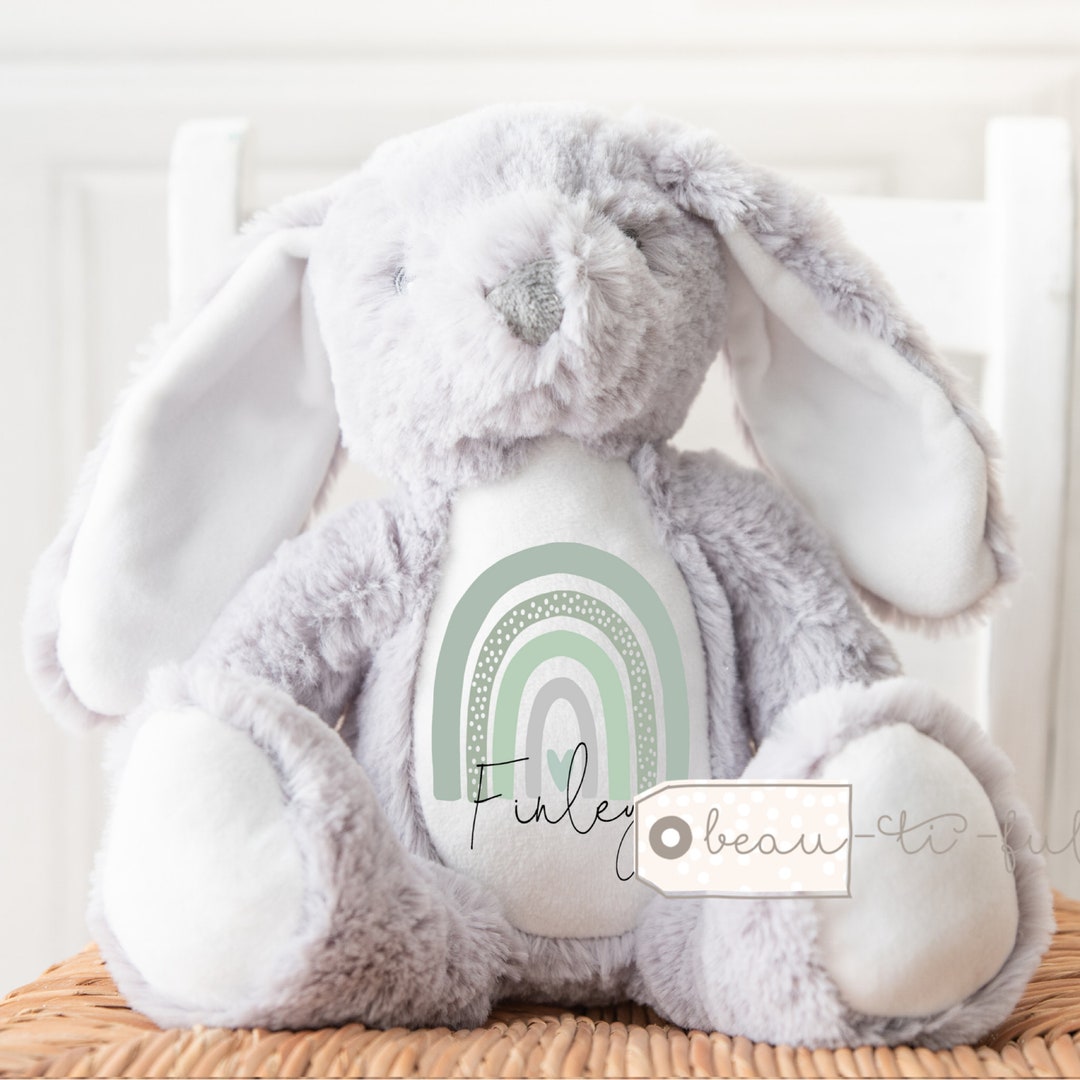 Personalised Baby Girl Boy Gift Bunny Rabbit Newborn New Baby Shower ...