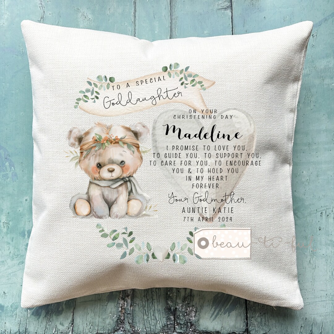Personalised Christening Baptism Gift Promise to Godchild Godson ...