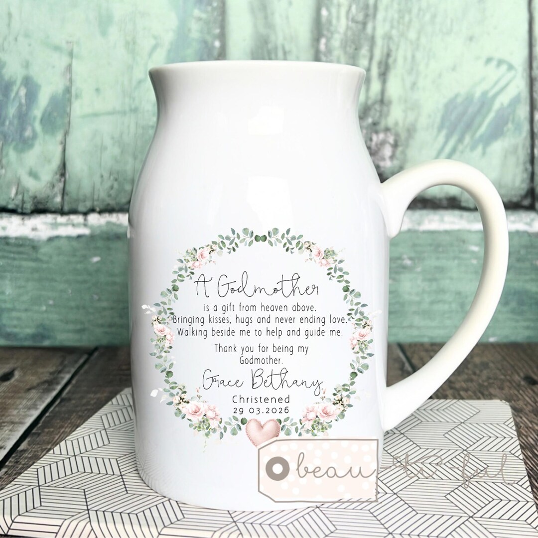 Personalised Christening Baptism Gift, Gift for Godmother Godfather ...