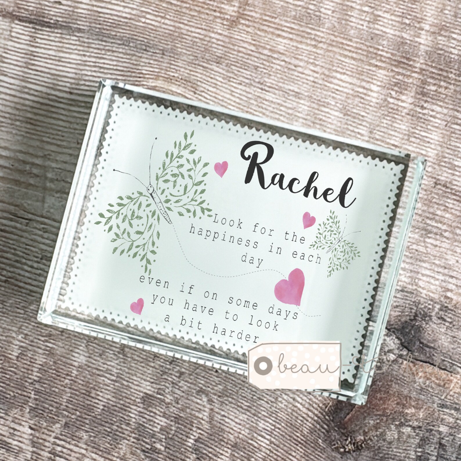 Personalised Inspirational Motivational Gift Look for the Happiness ...