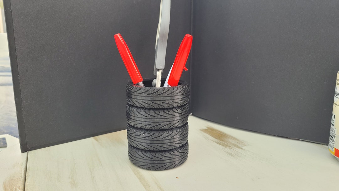Stacked Tyres Pen Holder Tyre Stack Pencil Cup Car Guy Mechanic Desk ...