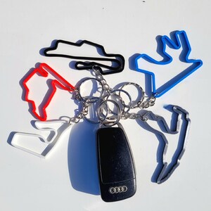 F1 Track Keychain | Formula 1 Keyring | F1 Layout Keychain | Race ...