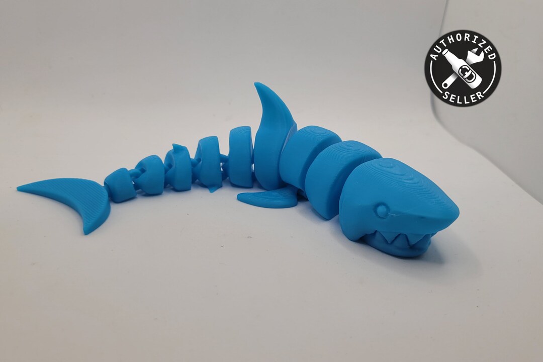 Shark Fidget Toy | Articulated 3D Printed Toy | Flexible Fidget Toy ...