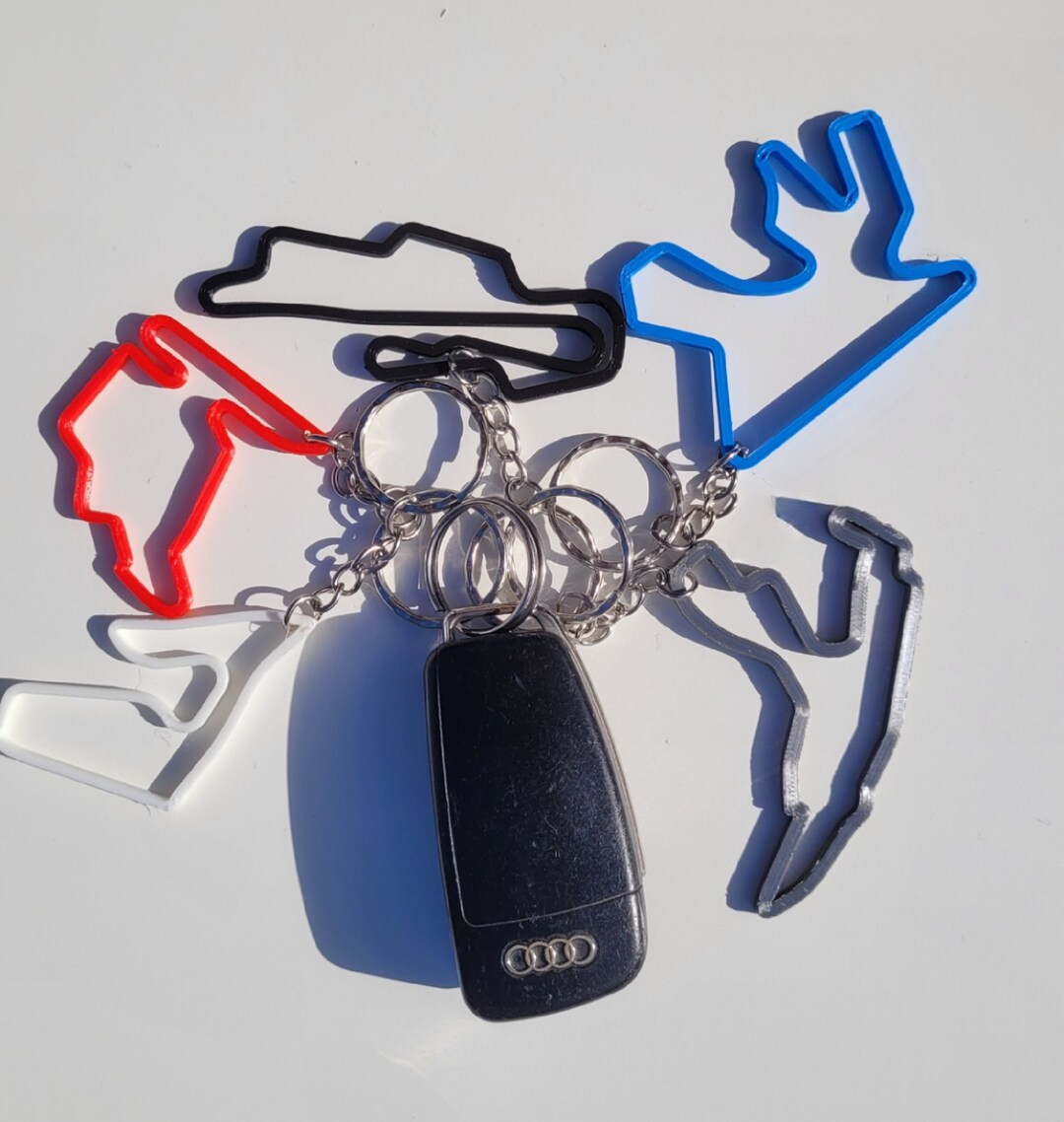 F1 Track Keychain | Formula 1 Keyring | F1 Layout Keychain | Race ...