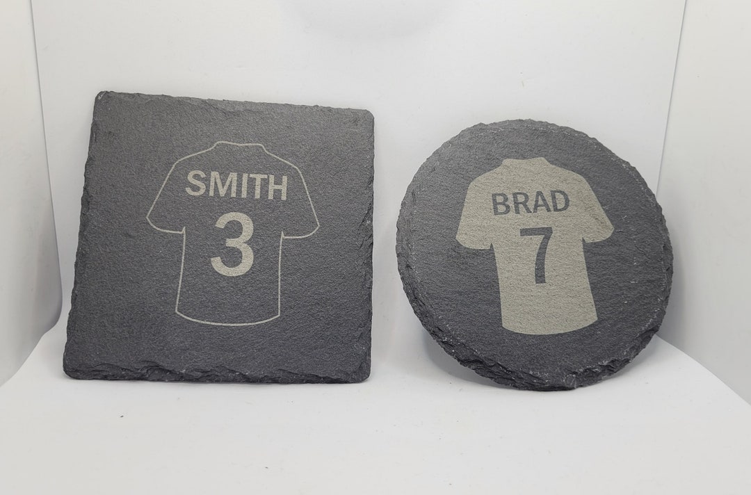 Personalised Football Shirt Coaster | Laser Engraved Football Shirt ...