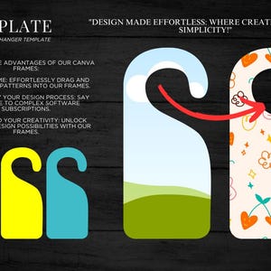 Canva Door Hanger Template, Design Your Own Frame, Easy Drag and Drop ...