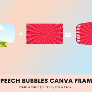 Hand Drawn Speech Bubbles Canva Frame Template, Design Your Own Love ...