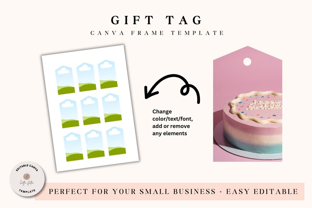 Gift Tag Template, Hangtag Template, Canva Frames Tag, Gift Tag, Drag ...