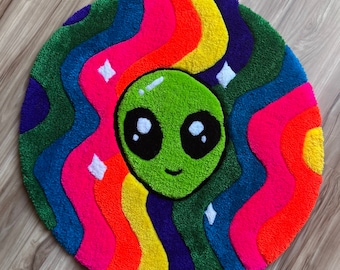 Alien Tufted Rug - Handmade Tufting Rug - Etsy