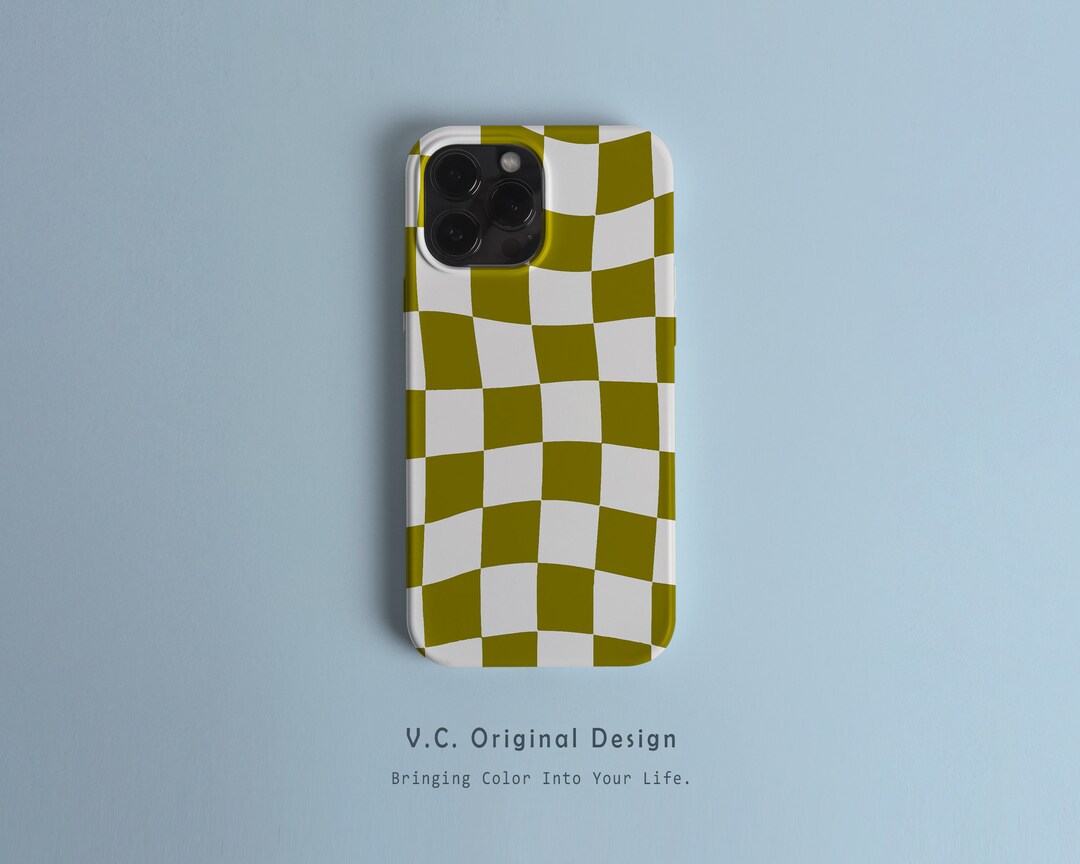 Groovy Check iPhone Case Olive Green, iPhone 15 Plus Case, 14 Pro Case, 12 11 13 Pro Max Case - Etsy