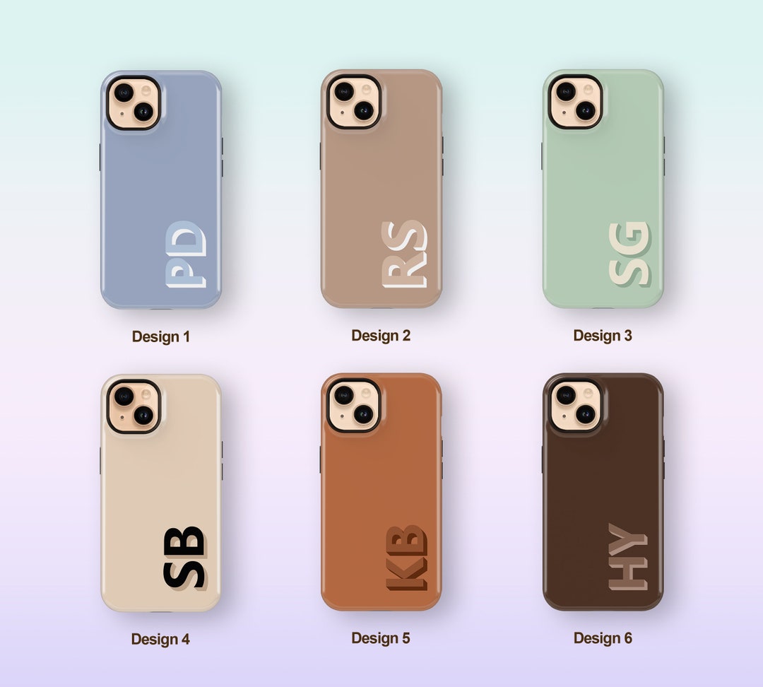Personalized Shadow Monogram iPhone Case - Etsy