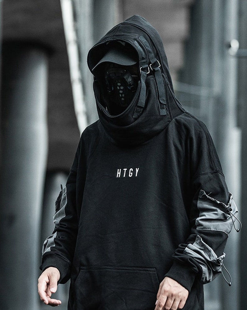 Cyberpunk Techwear Hoodie for Mentechwear Harajuku Hooded - Etsy