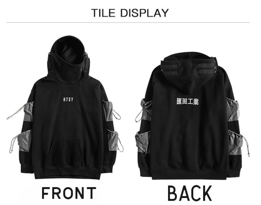 Cyberpunk Techwear Hoodie for Mentechwear Harajuku Hooded - Etsy