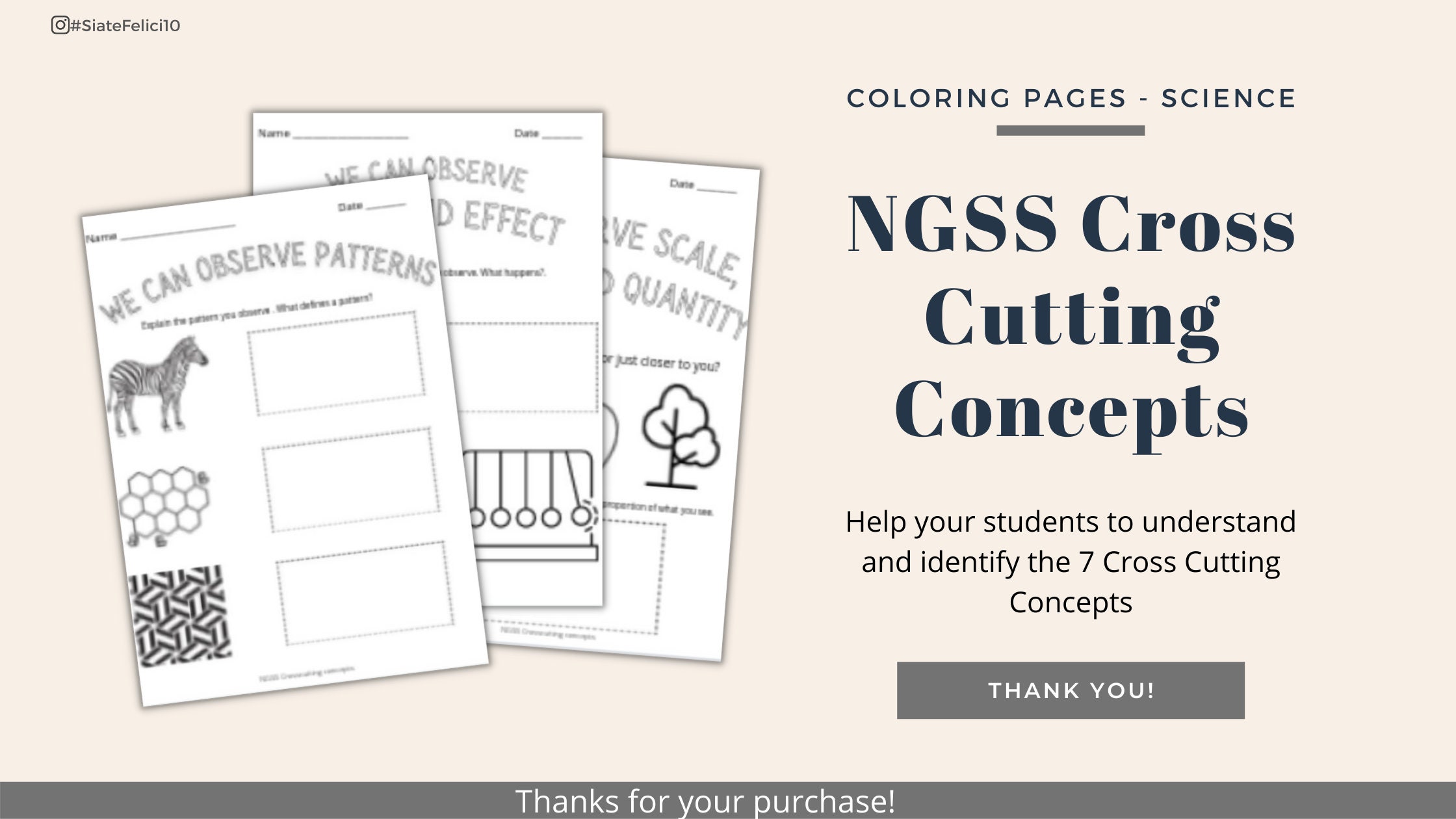Digital Download, NGSS Crosscutting Concepts, Coloring Pages, Science ...