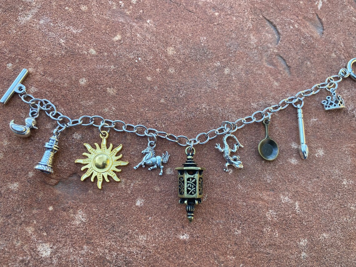 Rapunzel Charm Bracelet - Etsy