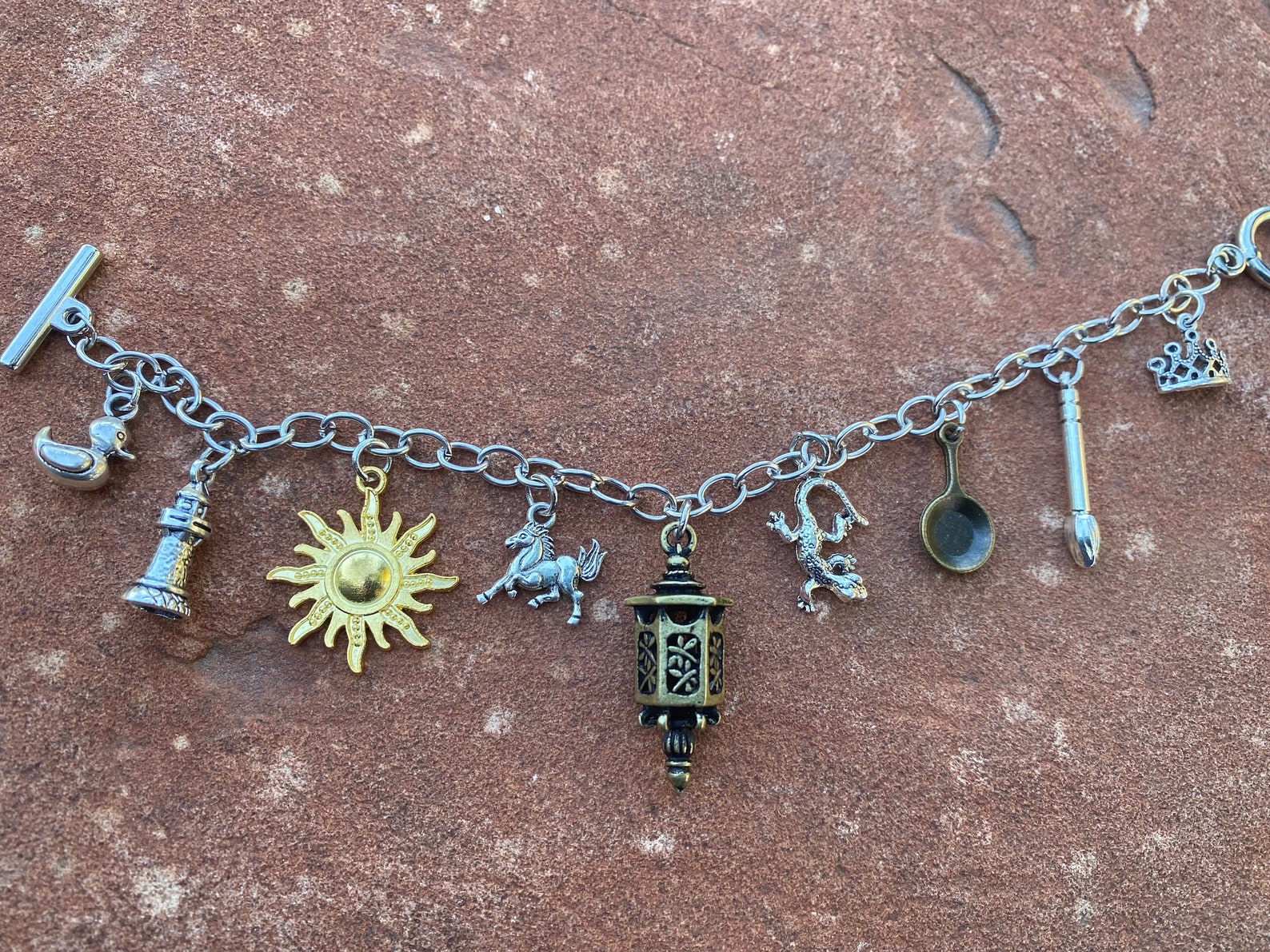 Rapunzel Charm Bracelet - Etsy