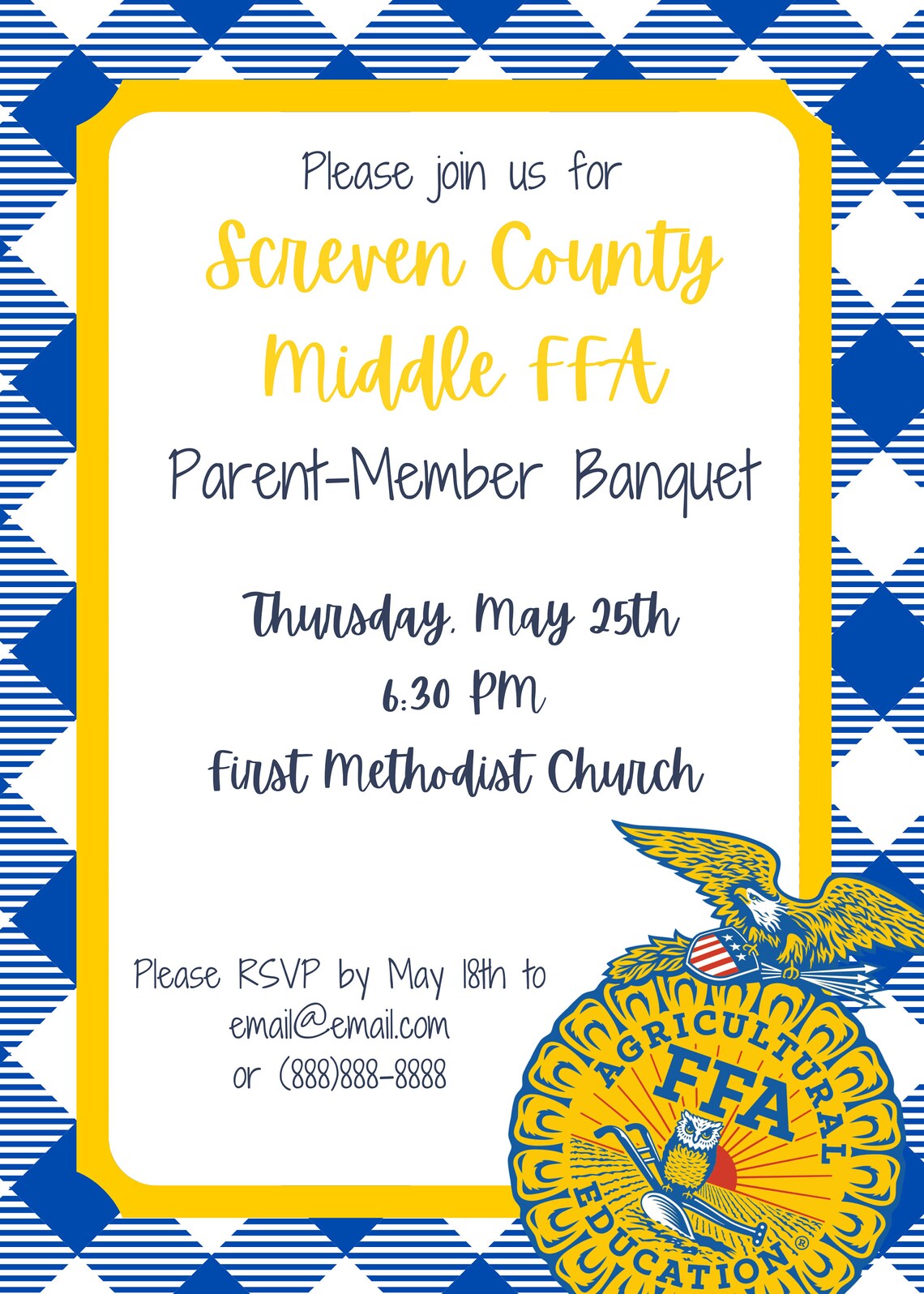 FFA Banquet Invitation - Etsy