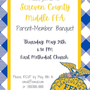 FFA Banquet Invitation - Etsy