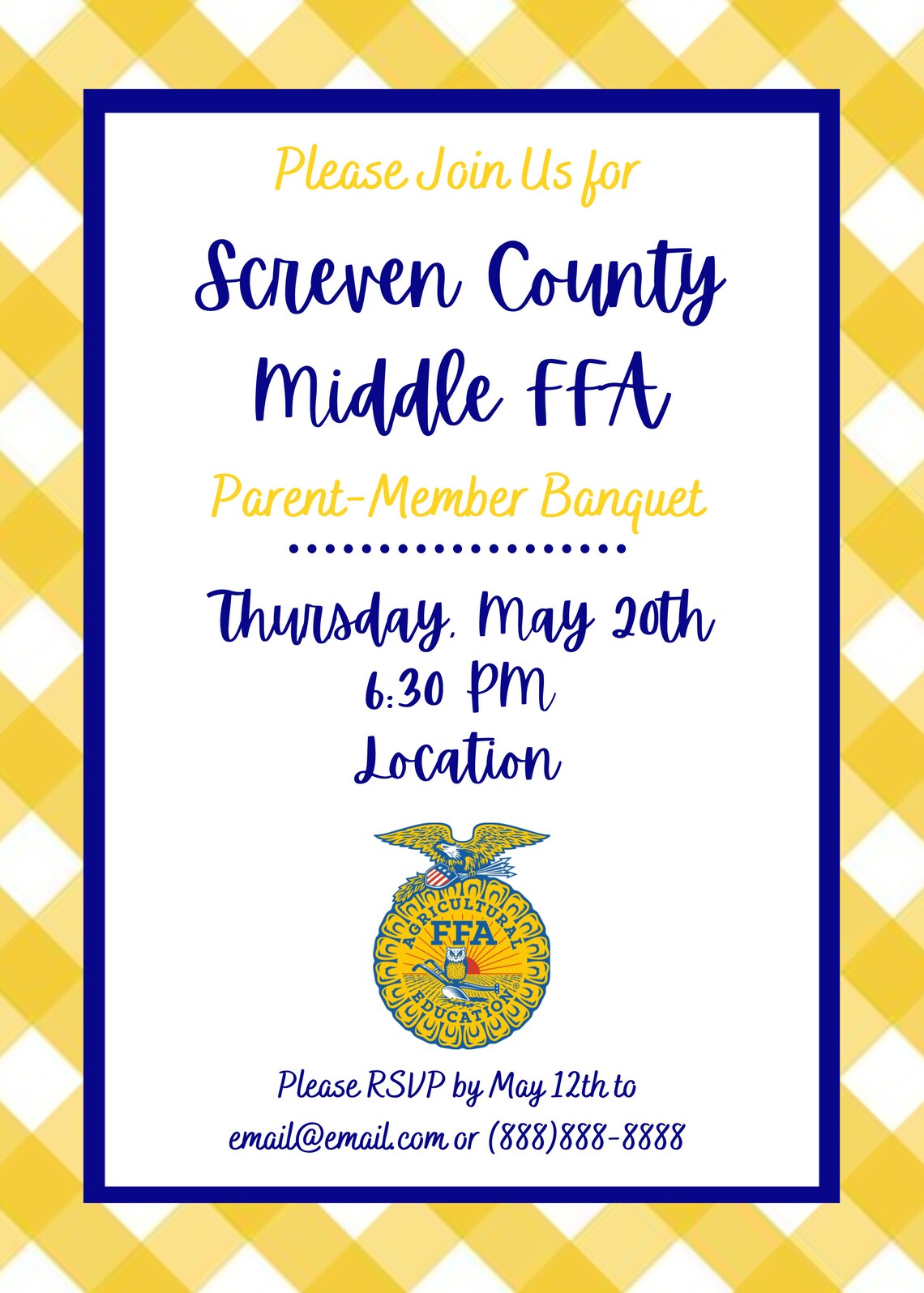 FFA Banquet Invitation - Etsy