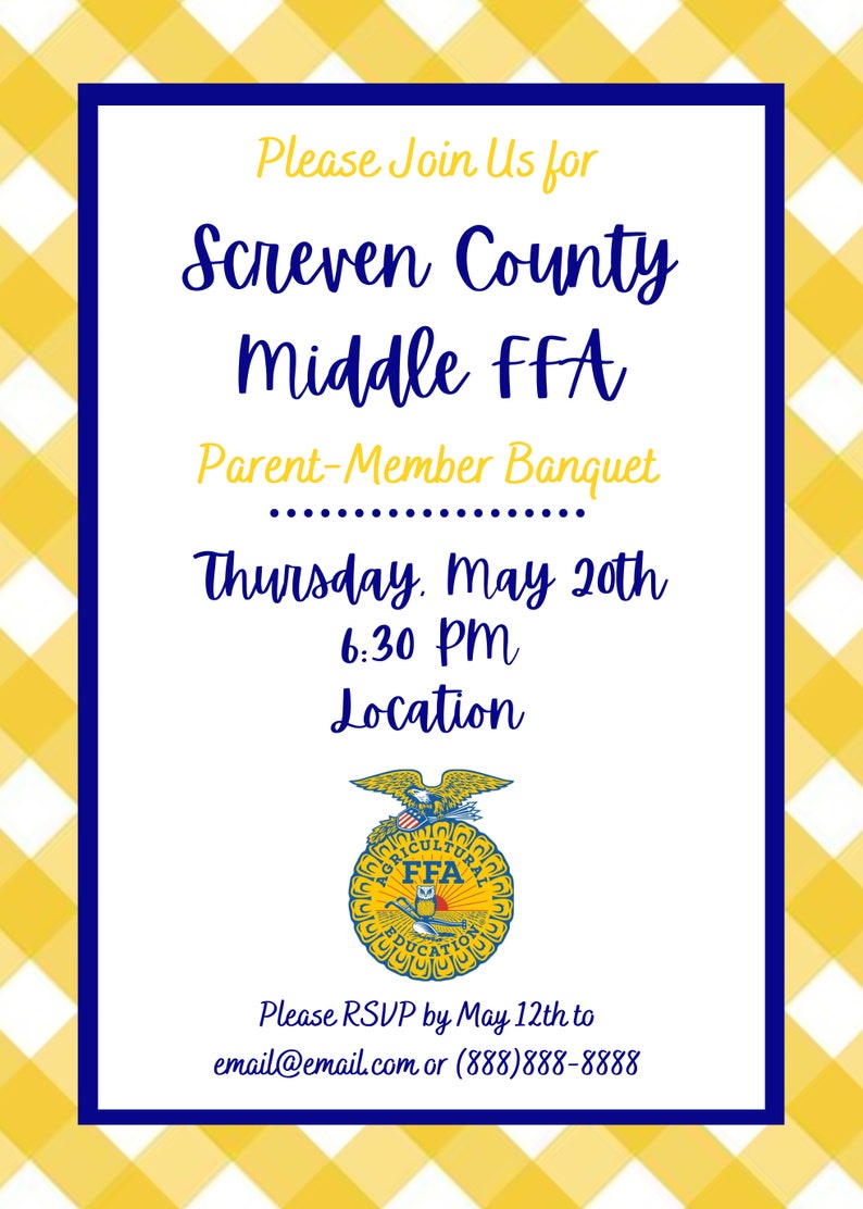 FFA Banquet Invitation - Etsy