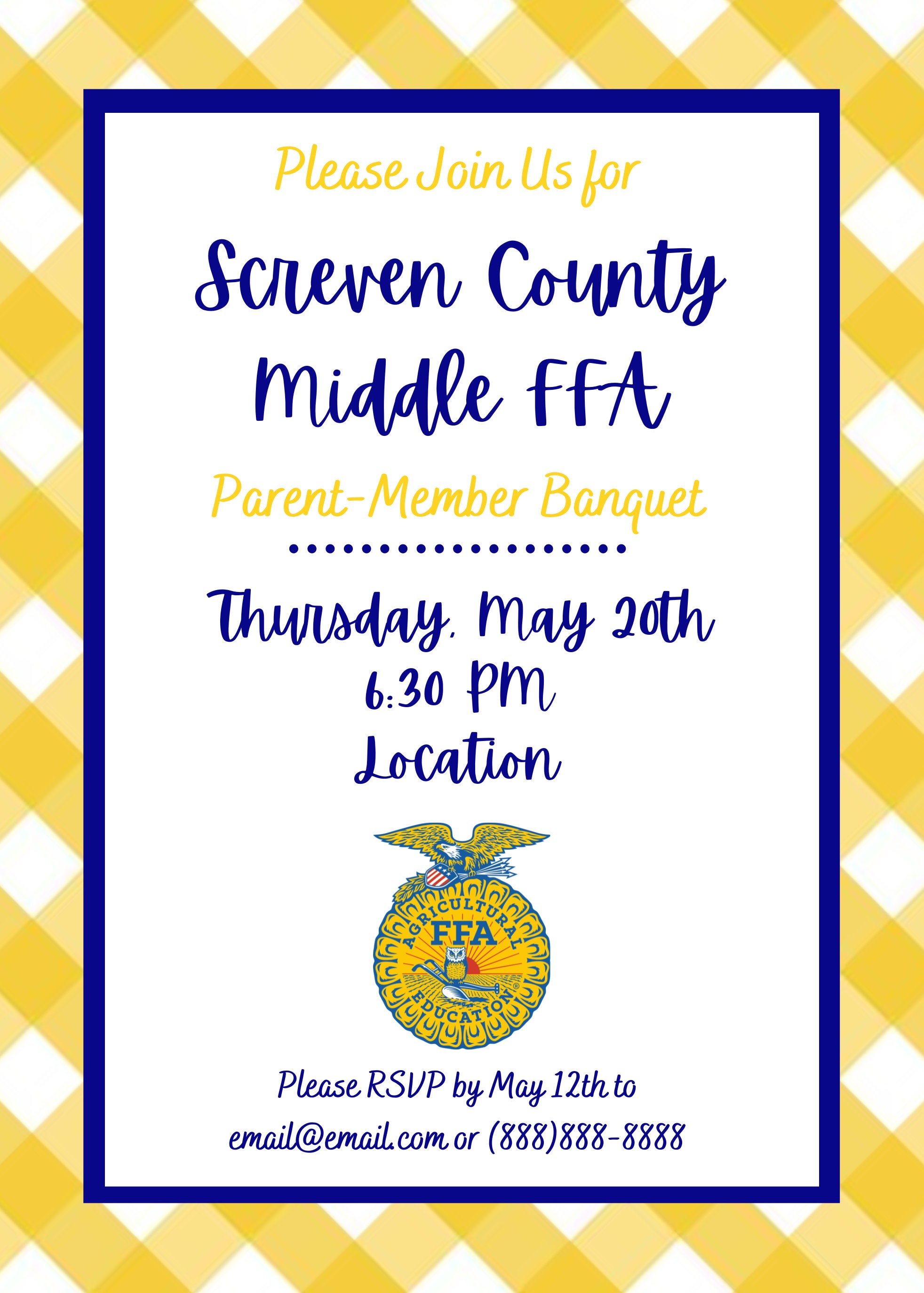 FFA Banquet Invitation - Etsy