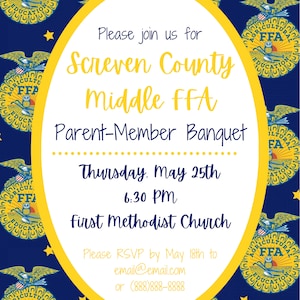 FFA Banquet Invitation - Etsy