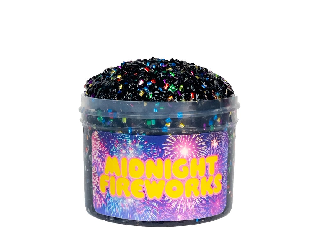 Midnight Fireworks Bingsu Crunchy New Years Slime - Etsy
