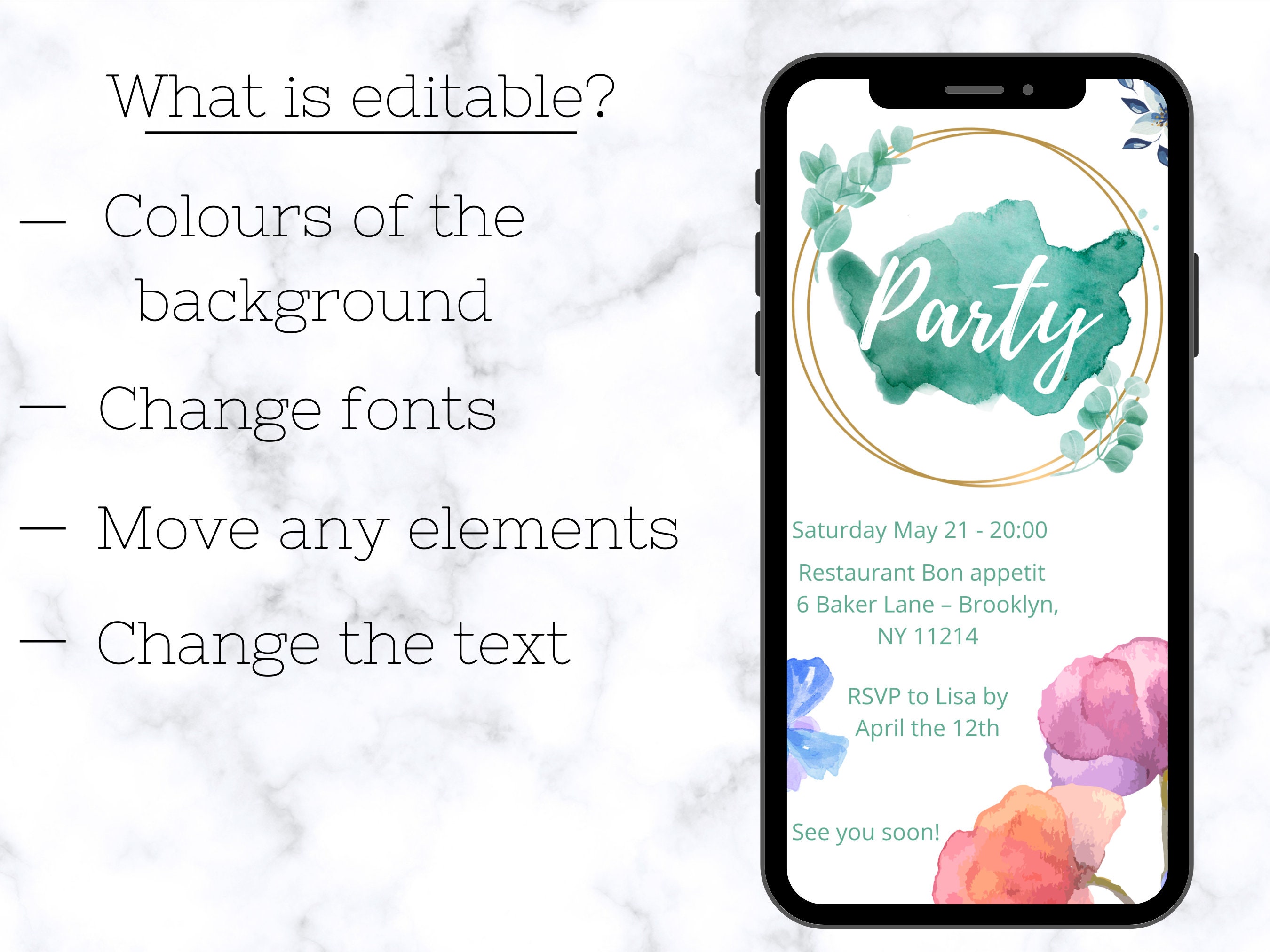 Digital Birthday Invitation Template - Etsy