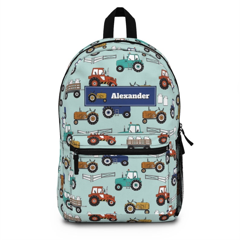 Tractor Backpack for Boys, Personalize Name Back Pack for Boy, Custom ...