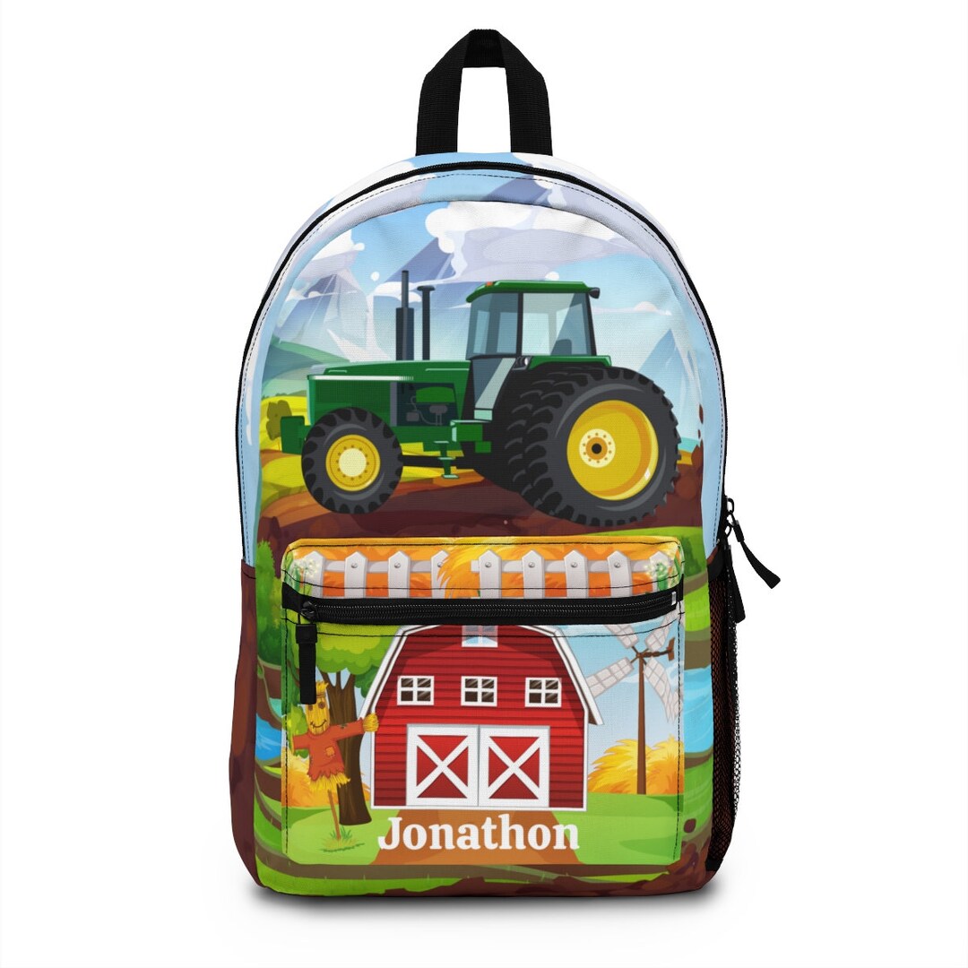Tractor Backpack Kids Personalized for School, Book Bag for School Kids ...