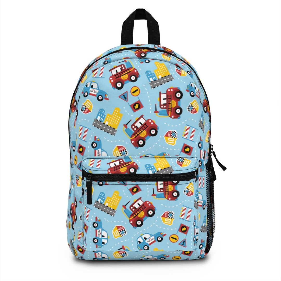 Fire Truck Backpack for Boys, Personalize Name Back Pack for Boy ...