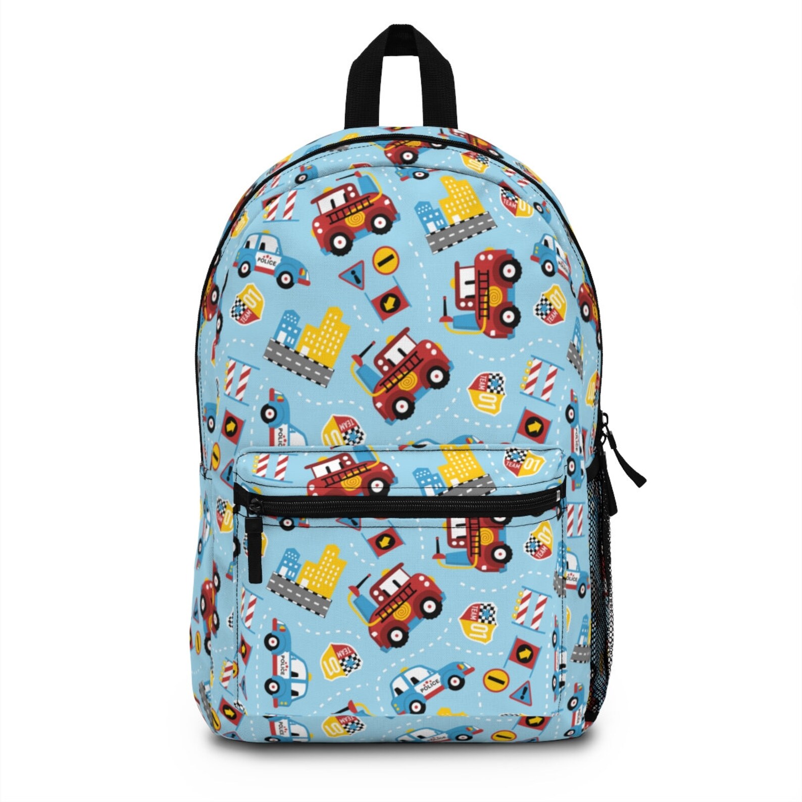 Fire Truck Backpack for Boys, Personalize Name Back Pack for Boy ...