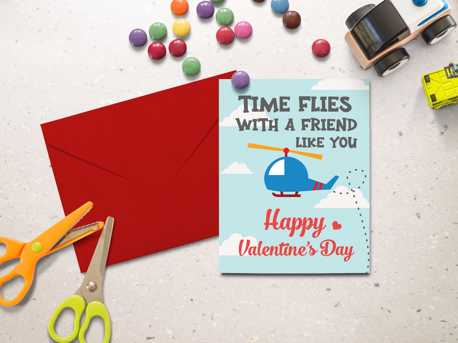Valentines Cards for Kids, 25 Cards for School, Airplane Valentine's ...