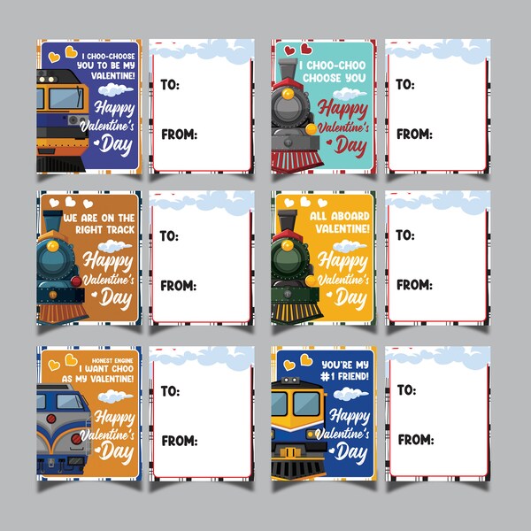Train Valentine - Etsy