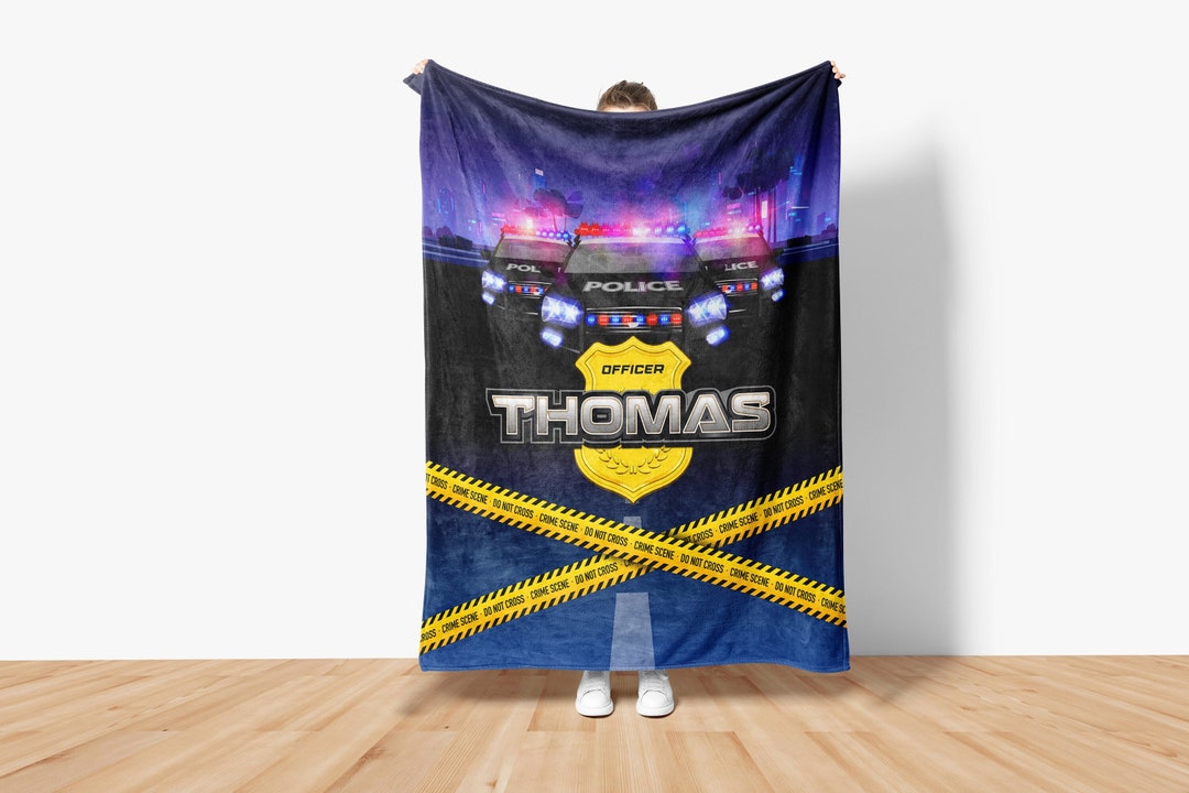 Personalize Police Blanket, Custom Blanket for Boys, Toddler Bedding ...