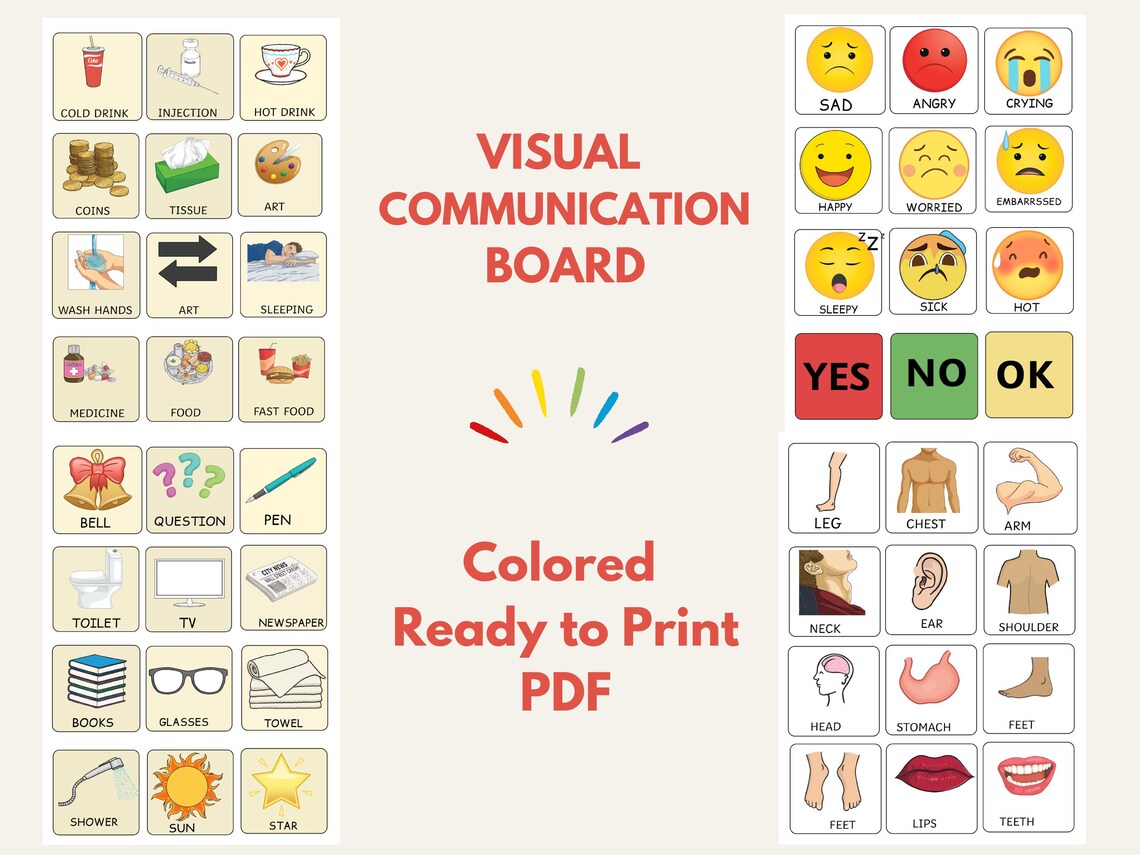 Communication Cards for Seniors, Printable Pecs Communication Cards ...