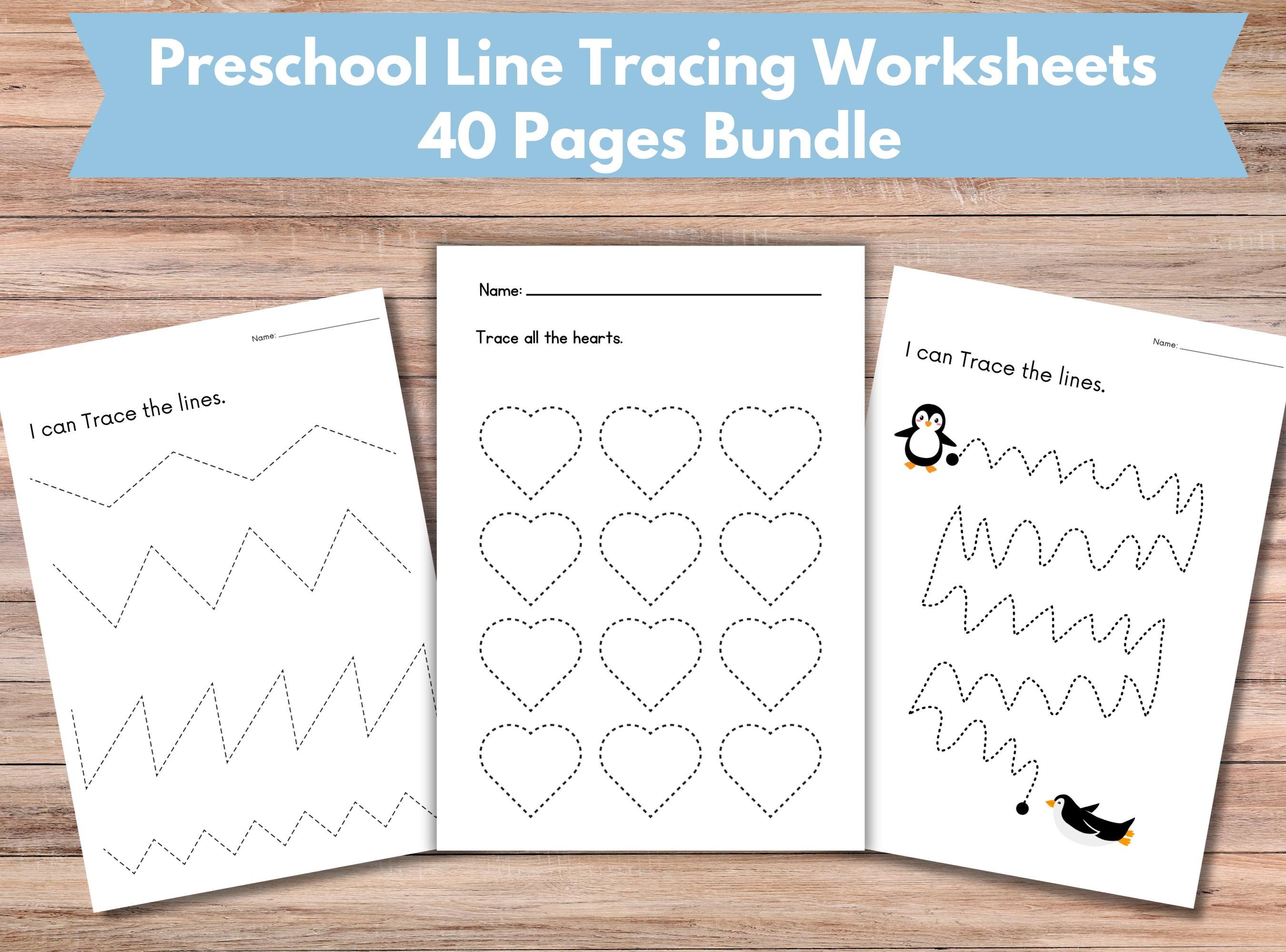 Preschool Shape Tracing, Basic Shape Tracing, Shape Tracing Worksheets ...