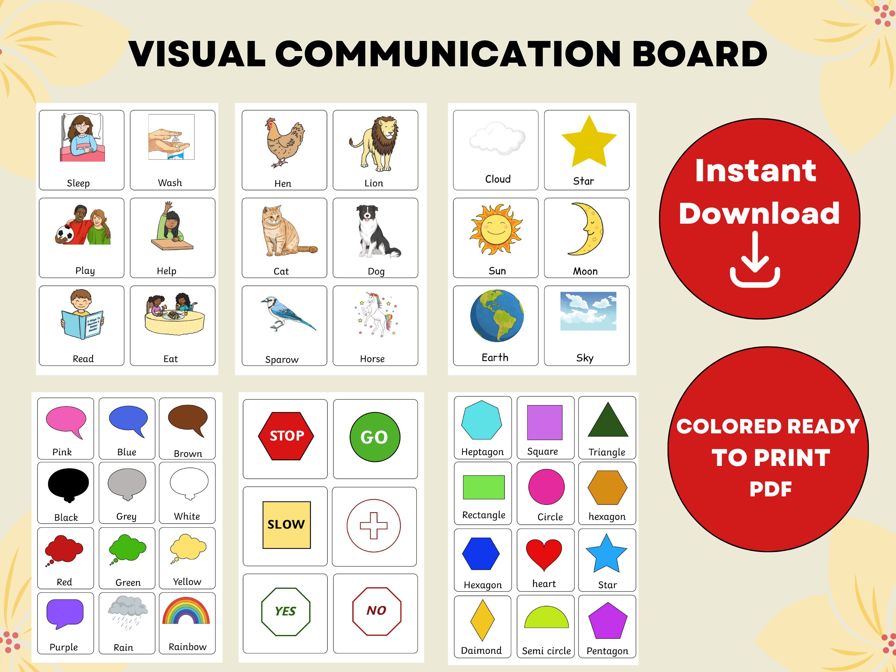 Communication Cards for Seniors, Printable Pecs Communication Cards ...